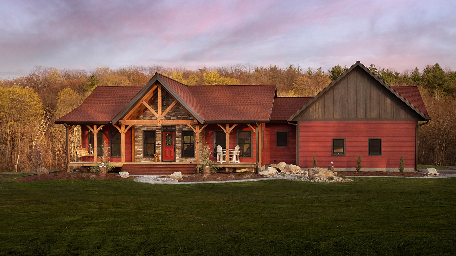 Timberhaven Log & Timber Homes Custom Saratoga Timber Frame Project | NAHB